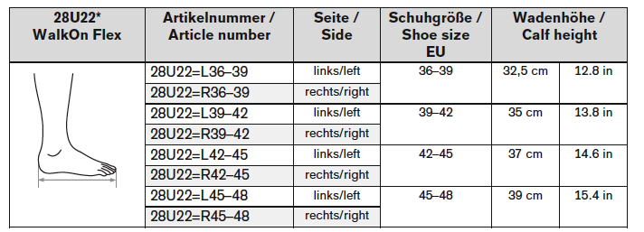 Walk On Flex Otto Bock AFO Drop Foot Ankle Brace Orthosis | e ...